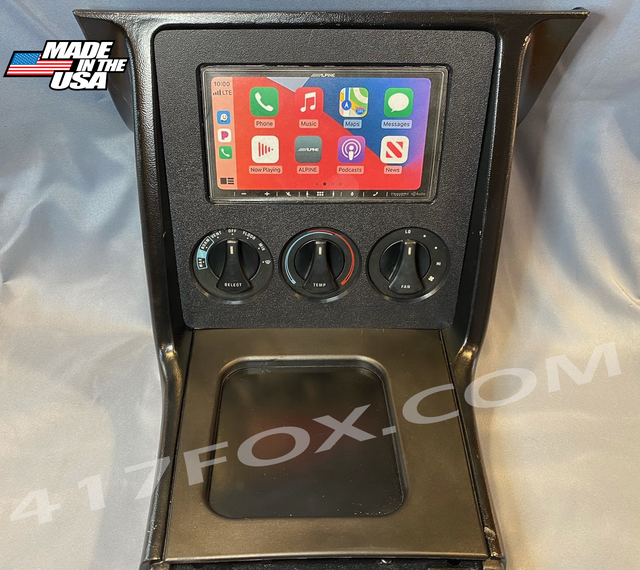 1990-1993 Mustang Foxbody Double Din HVAC Relocation Bezel | 417 FOX